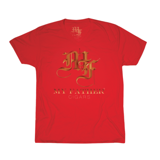 My Father 'Signature' V-Neck Tee Red | Holt's Cigar Co.