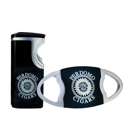Perdomo Lighter & Cutter Gift Set | Holt's Cigar Co.