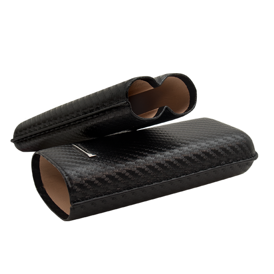 Prometheus Carbon Fiber 2-Cigar Case - 2-Finger Cigar Cases - Cigar ...
