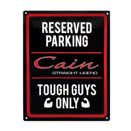 Cain 'Reserved Parking' Metal Sign - Man Cave Essentials - Accessories